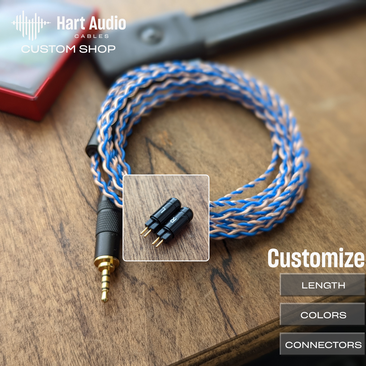 CST-PC-2-NK: Custom NK Series Dual 2-pin Balanced IEM Cable – Hart ...