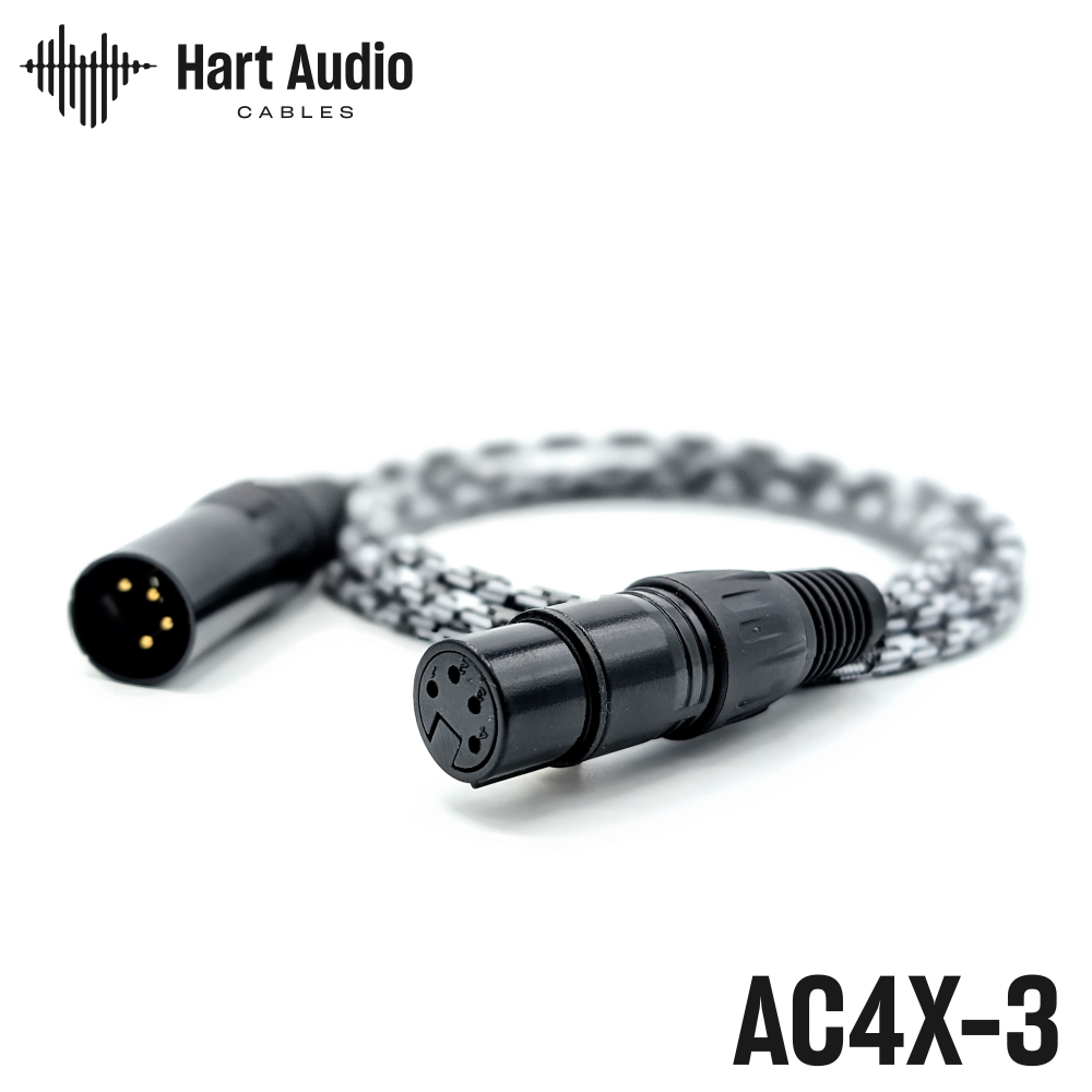 AC4X-3 : 4-pin XLR Extension Cable – Hart Audio Cables