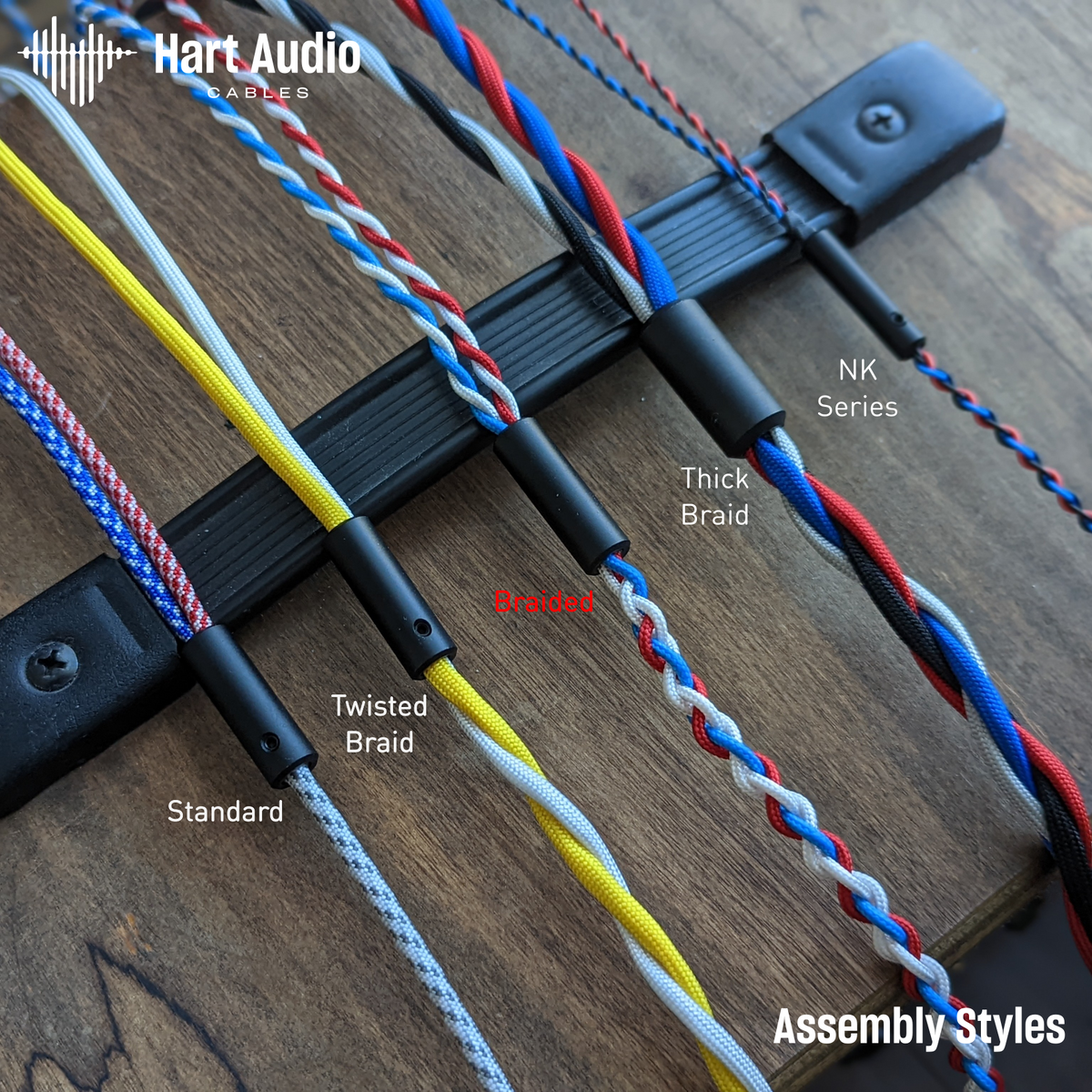 BRA-HC-9-THK: Braided Dual 3.5mm Headphone Cable For Focal Headphones ...