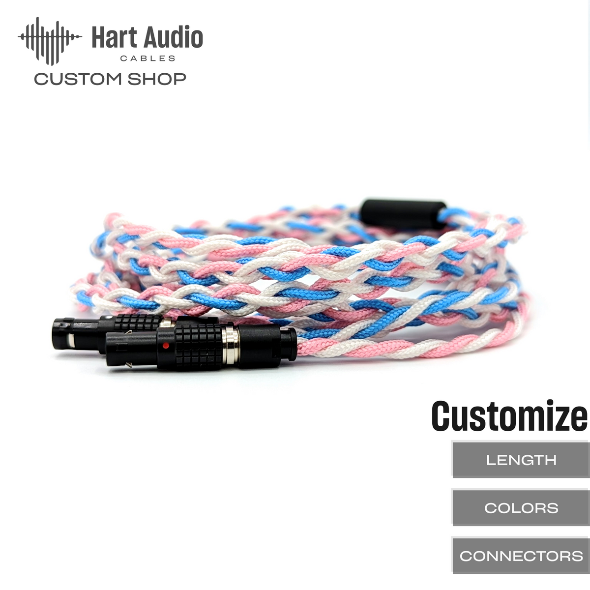 BRA-HC-15: Braided Dual Lemo Utopia Cable – Hart Audio Cables